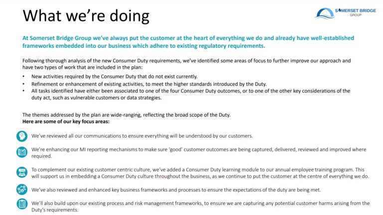 Consumer Duty what are we doing at SBG? - Somerset Bridge Group